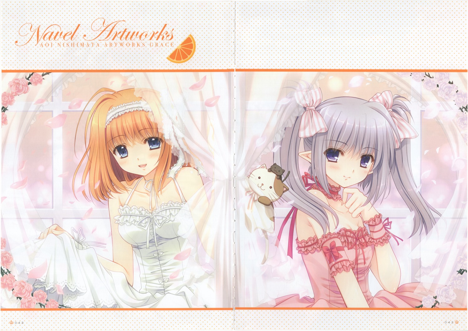 navel nishimata aoi shuffle fuyou kaede primula cleavage dress neko skirt lift crease fixme ...